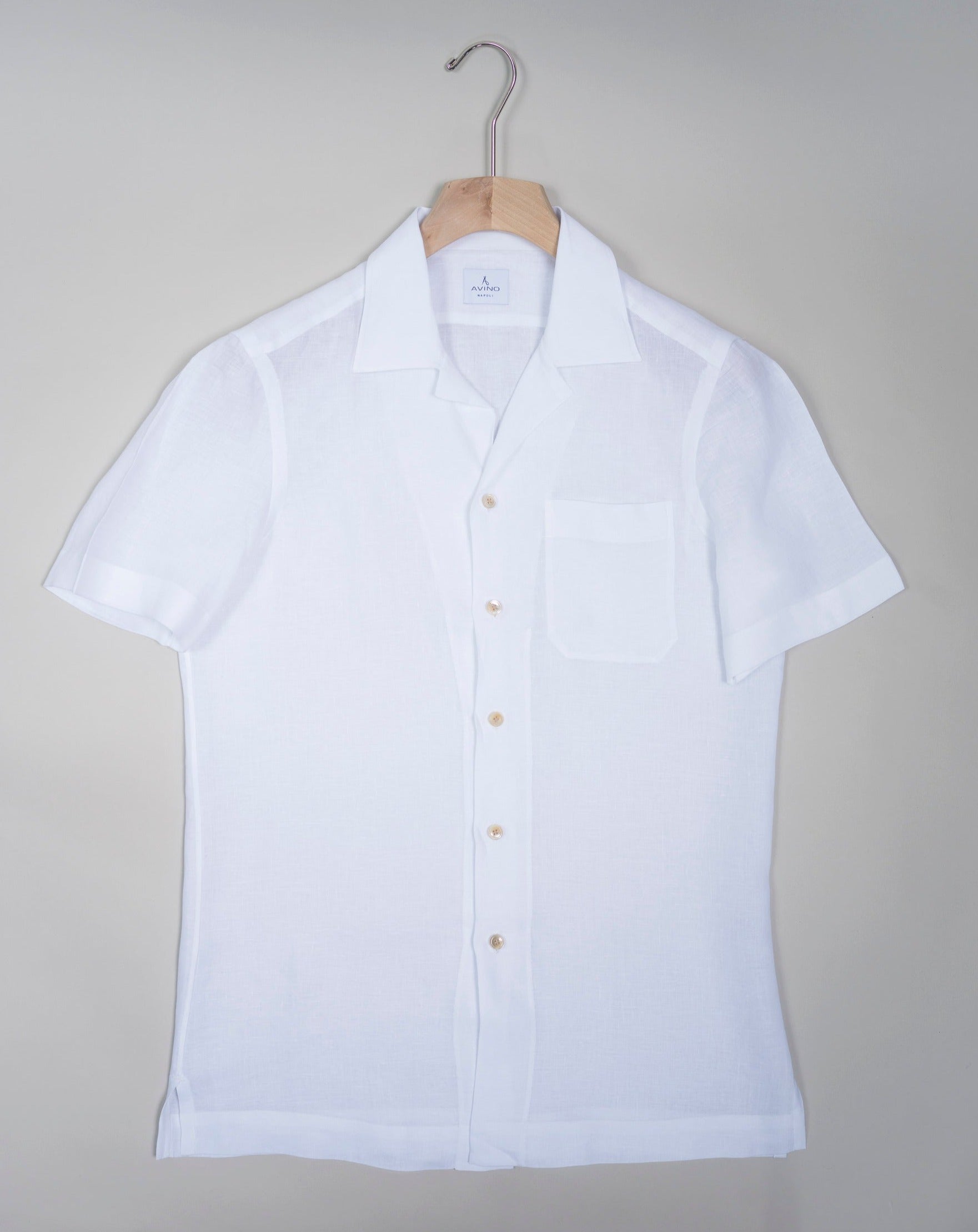 Avino Short Sleeve Camp Collar Shirt / White – Vaatturiliike Sauma Oy